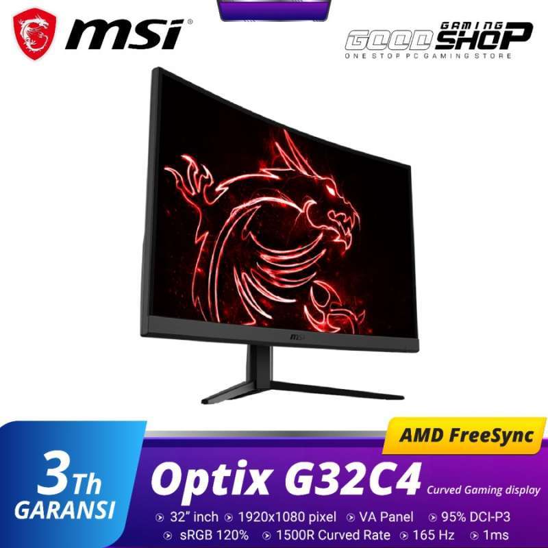 Jual MSI OPTIX G32C4 MONITOR 32 Full HD 1080p, 165Hz, 1ms, VA di Seller ...