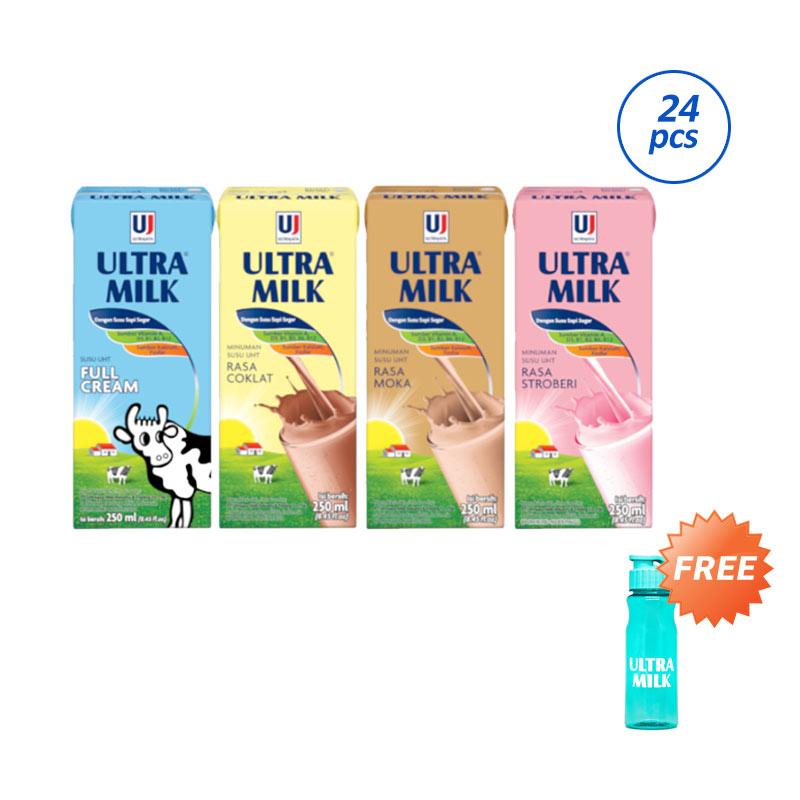 Jual Ultra Jaya Ultra Milk Varian Rasa Susu UHT [250 mL/[24 Pcs] di ...