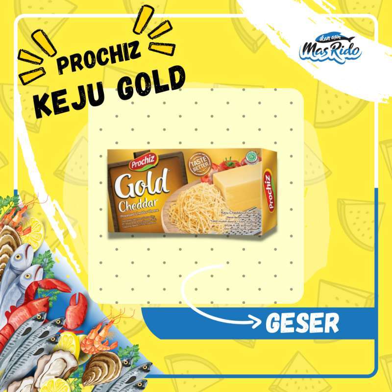 Jual Ikan Asin Mas Rido Prochiz Gold Cheese Keju Procheese Cheddar ...