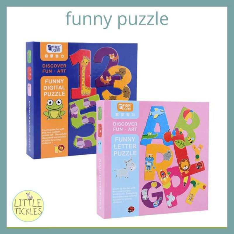 Jual Funny Puzzle Letters Numbers - Puzzle Huruf Angka Mainan Edukasi ...