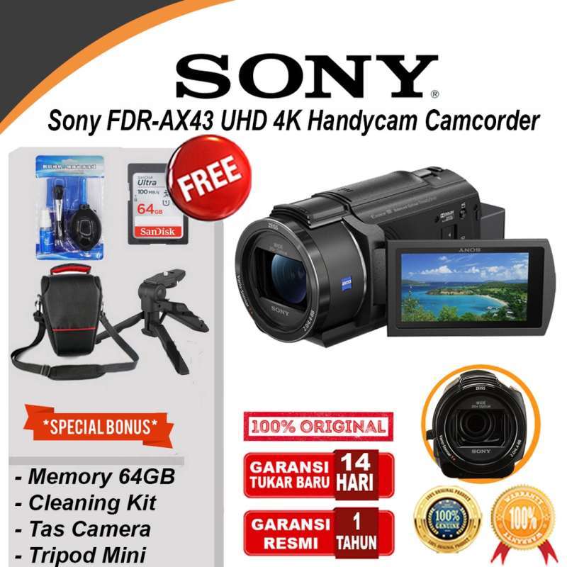 Promo Sony Fdr-ax43 Ultra Hd 4k Handycam Camcorder Uhd Ax 43 Resmi ...