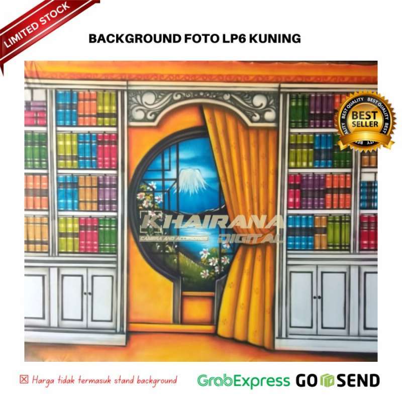 Jual Background Backdrop Latar/Layar Studio Foto Wisuda LP6 Kuning 3m ...