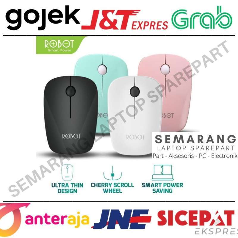 Jual MOUSE WIRELESS ROBOT M220 2.4G Optical Tanpa Kabel Gaming Optic ...