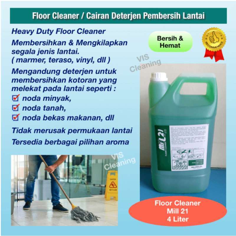 Jual Floor Cleaner / Cairan Pembersih Lantai Mill 21( Jerigen 4 L ) di ...