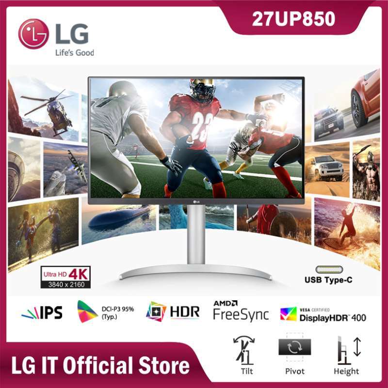 Promo MONITOR LG 27UP850-W.(LG 27IPS 4K, HDR400, 400nits, 5ms, HDMI ...