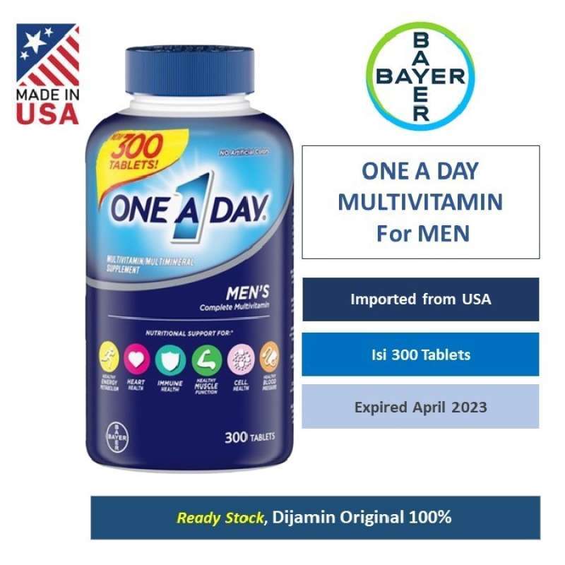 Jual One A Day Multivitamin For Men isi 300 Tablets di Seller JP Mart ...