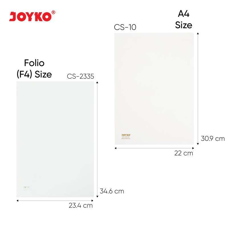 Promo Clear Sleeves Map L Bening Transparan Joyko Cs-10/a4 2335/f4 - Cs ...