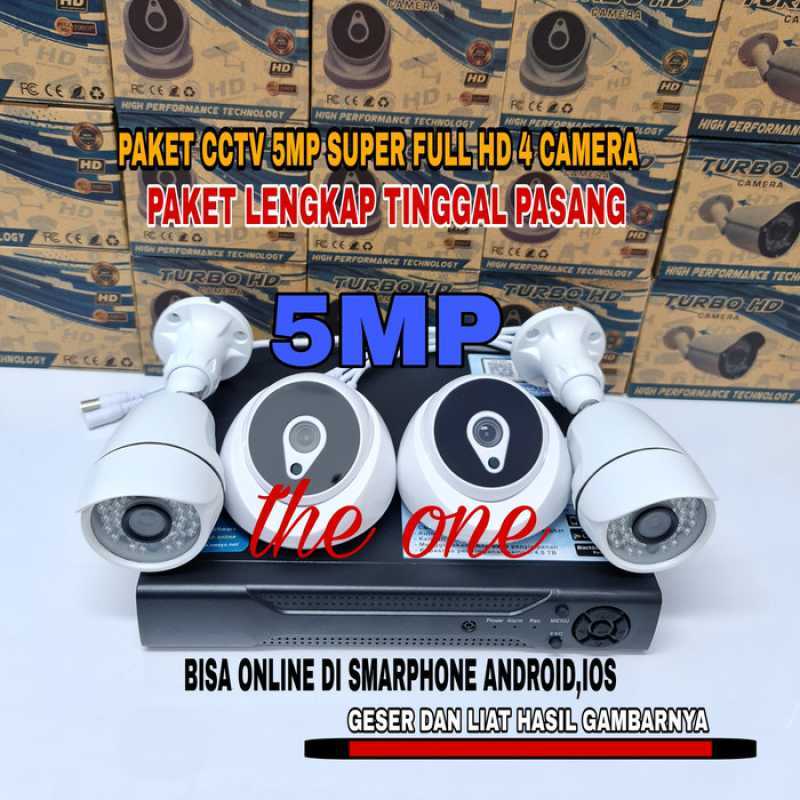 Jual BEST PROMO PROMO PAKET CCTV 5MP SUPER FULL HD 4 CAMERA PAKET ...