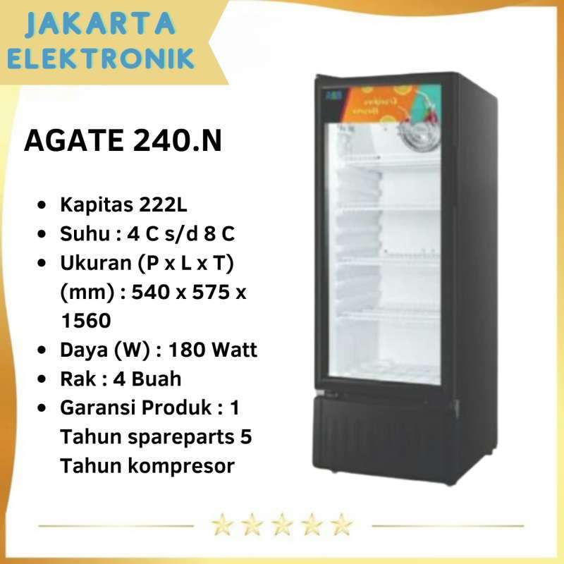Promo Rsa Showcase 4 Rak Agate-240 Kapasitas 220 Liter Diskon 5% Di ...