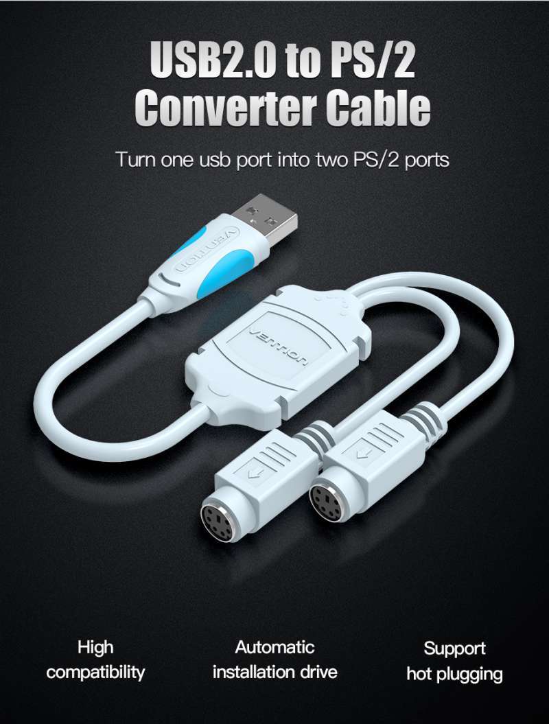Jual Vention Usb To Ps/2 Converter Adapter For Mouse And Keyboard Di ...