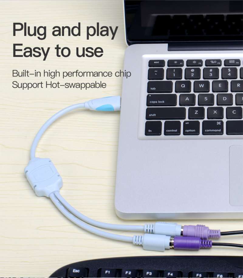 Jual Vention Usb To Ps/2 Converter Adapter For Mouse And Keyboard Di ...