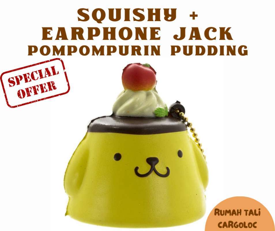 Jual SQUISHY + Earphone Jack POMPOMPURIN PUDDING di Seller cute cargo ...
