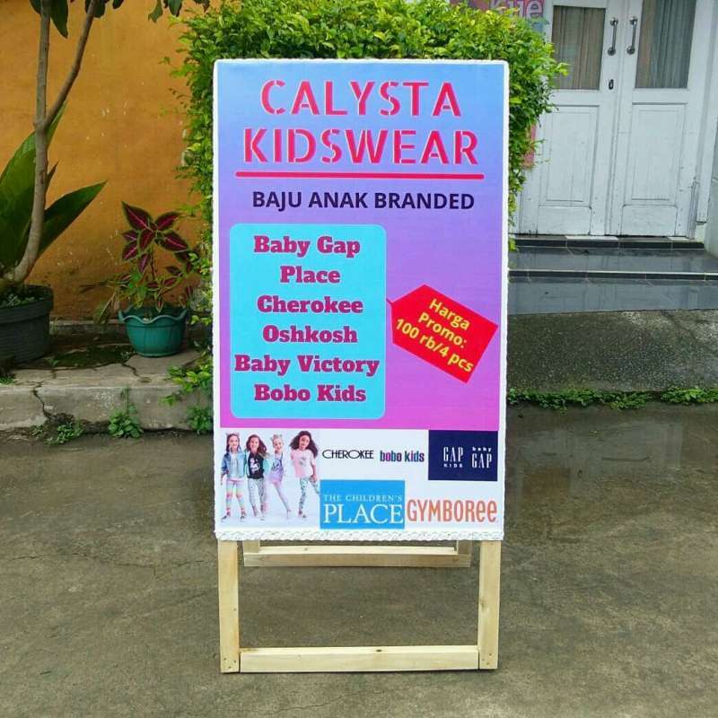 Jual Standing Banner Kayu Ukuran 130x60 cm/Papan Promosi/Papan Iklan di ...