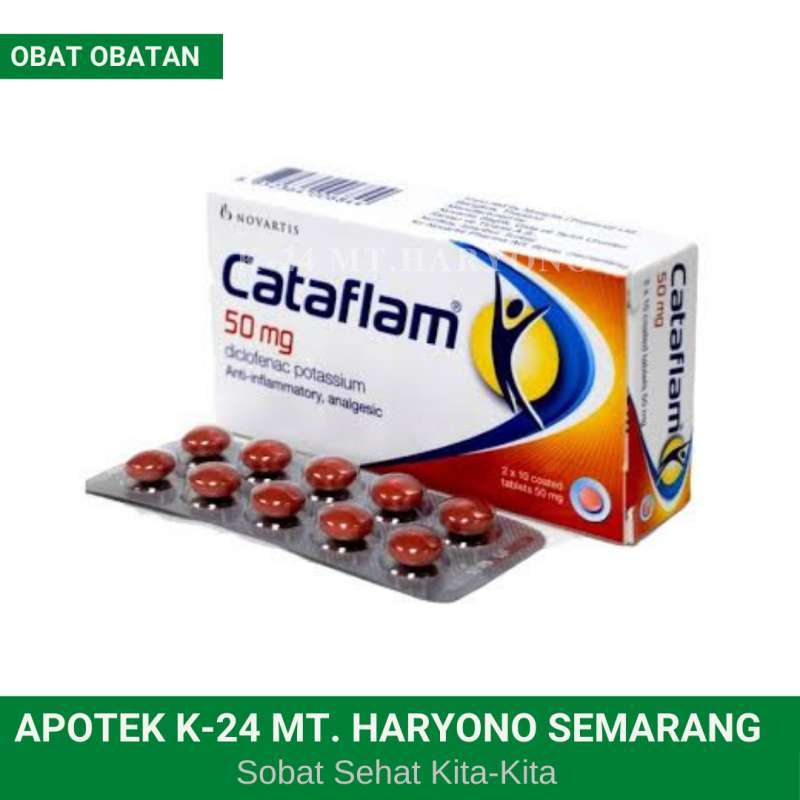 Jual Cataflam 50 Mg 1 Strip Isi 10 Tablet / Obat Sakit Gigi / Gusi Bengkak Di Seller K24 Mt ...