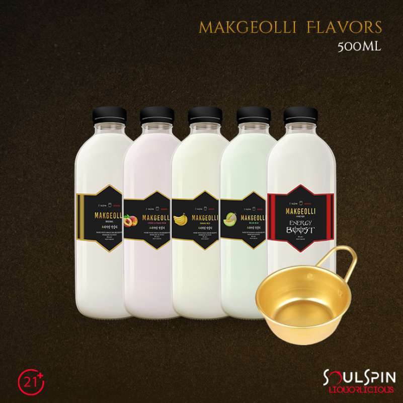 Jual Makgeolli Mix Bundle Korean Rice Wine 500ml [ 5 Botol ] - Golden Grip Cup Di Seller ...