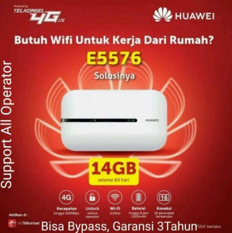 Jual Promo RESMI Modem Wifi MIFI 4G LTE Huawei E5573 UNLOCKED Free ...
