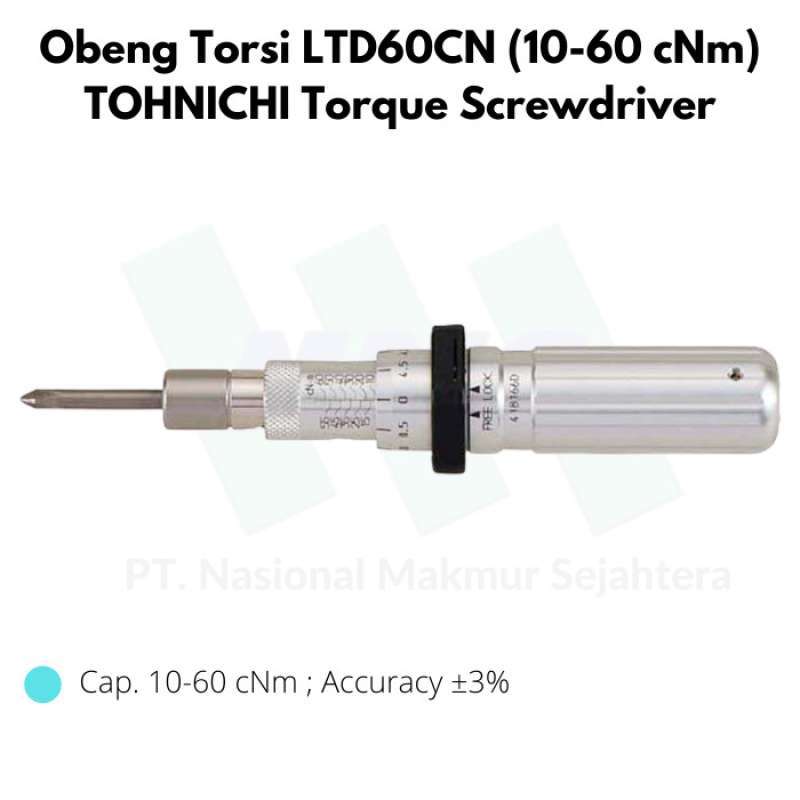 Jual Tohnichi Torque Screwdriver LTD60CN 10-60cNm di Seller NMS Tools ...