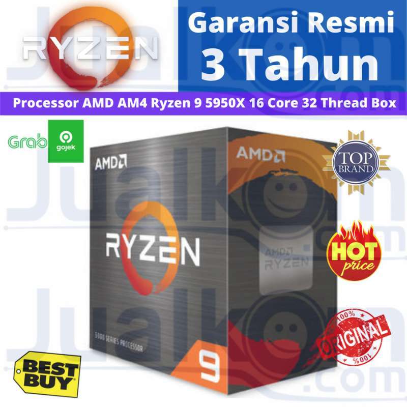 Promo Processor AMD AM4 Ryzen 9 5950X 16 Core 32 Thread Box Diskon 23% ...