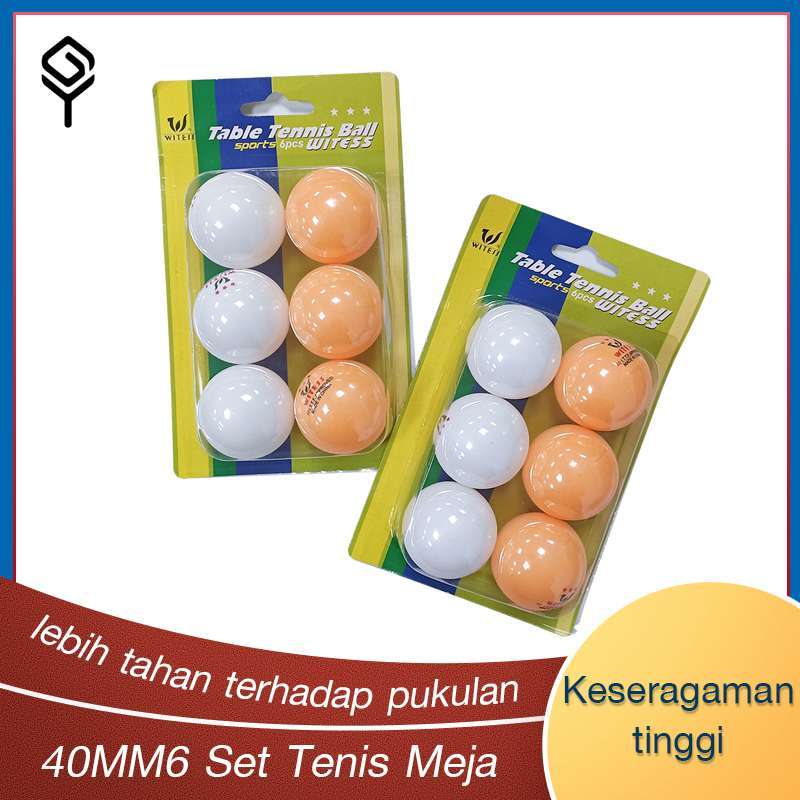 Jual 40MM 6 Set Tenis Meja Bola Pingpong Warna Campuran Olahraga ...
