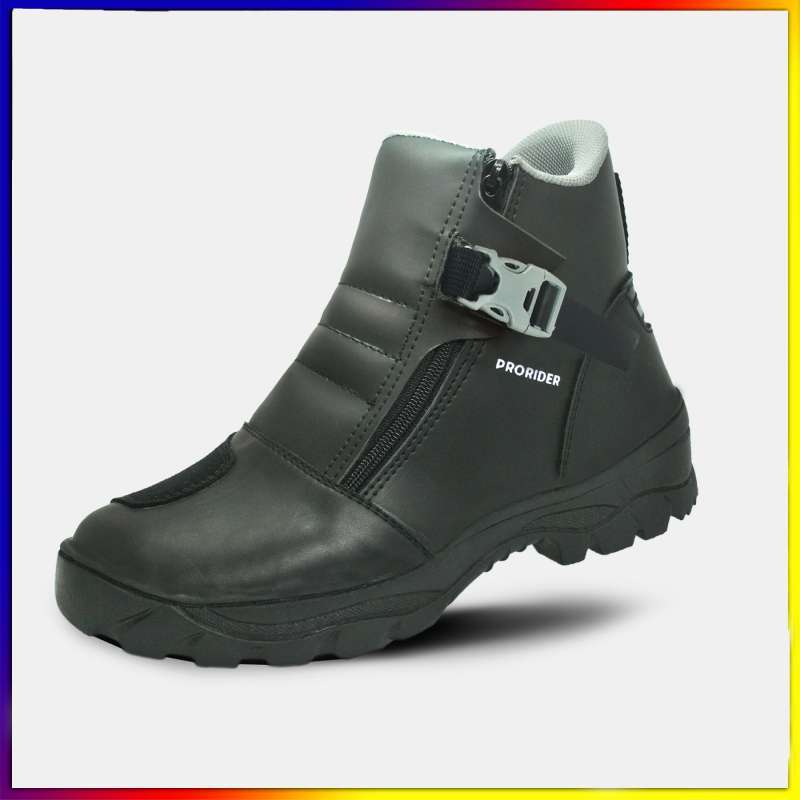 Promo Sepatu safety ujung besi / sepatu touring / sepatu motor - Abu 41 ...
