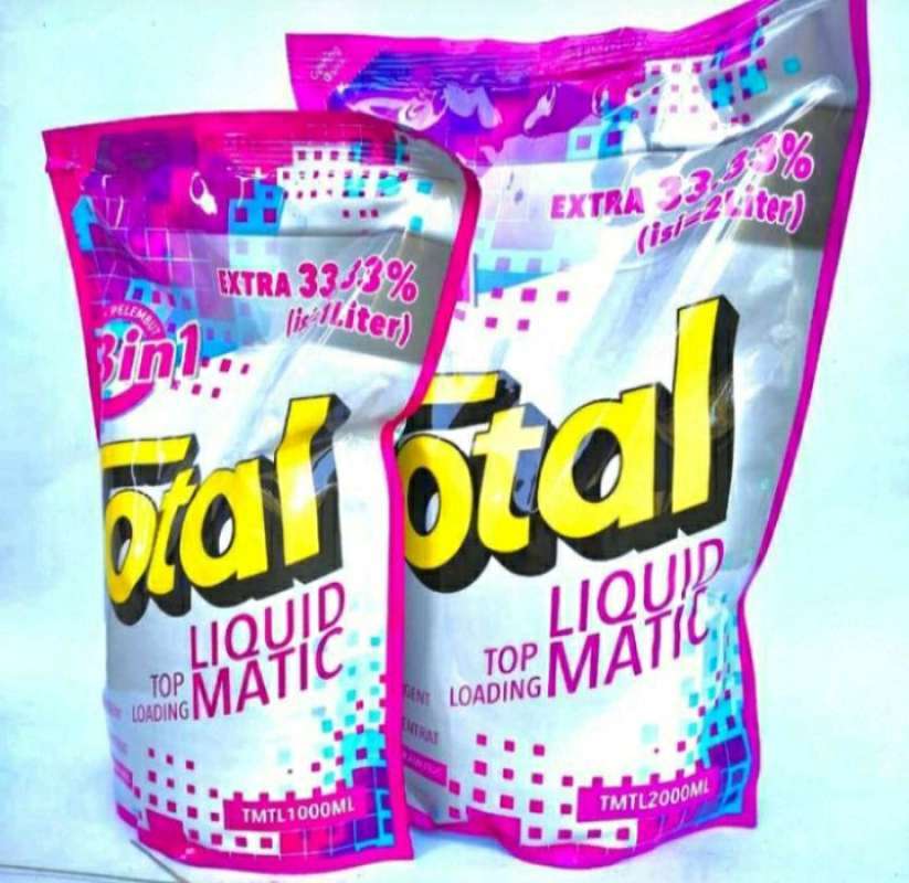 Promo deterjen cair matic total 2 liter untuk mesin cuci bukaan atas di ...