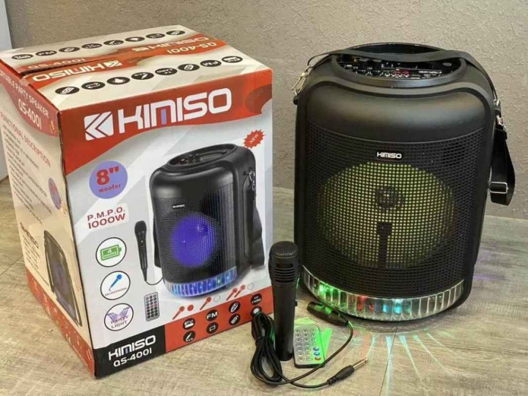 Promo SPEAKER KARAOKE PORTABLE 8 BULAT KIMISO QS-4001 BLUETOOTH USB ...