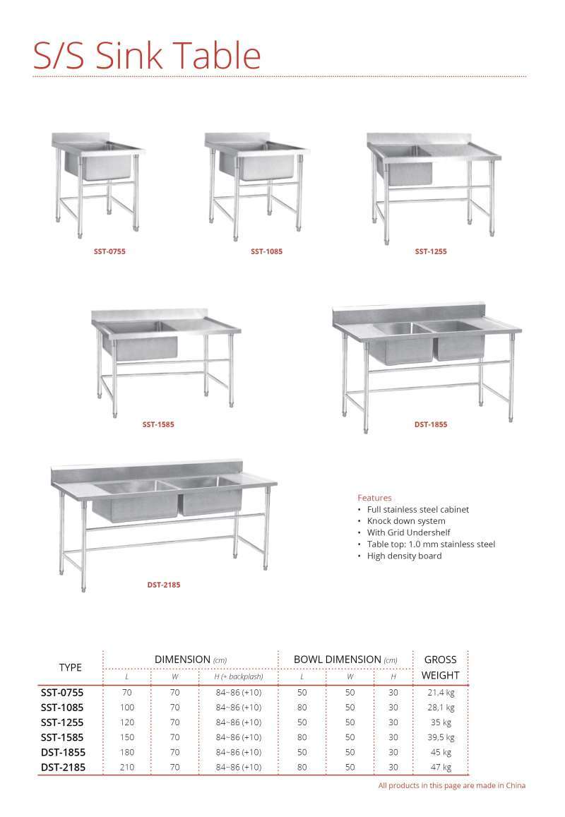 Promo STAINLESS STEEL SINK TABLE GETRA TIPE (SST-1255) Diskon 20% di ...