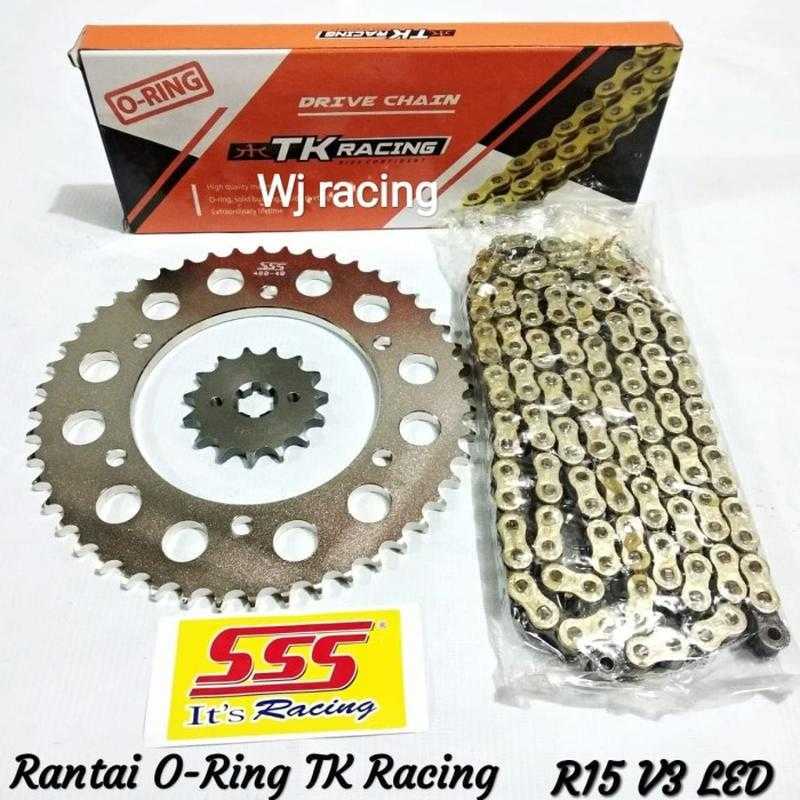 Jual Gear Set SSS R15 V3 Rantai O-Ring Gold 428 HPO TK Racing di Seller wj racing - Kreo Selatan ...