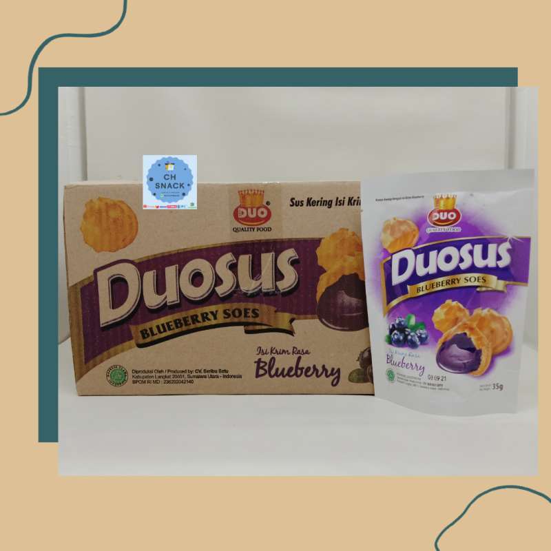 Promo Duosus Duo sus Soes Kering Coklat / Blueberry 1 Dus (isi 30 ...
