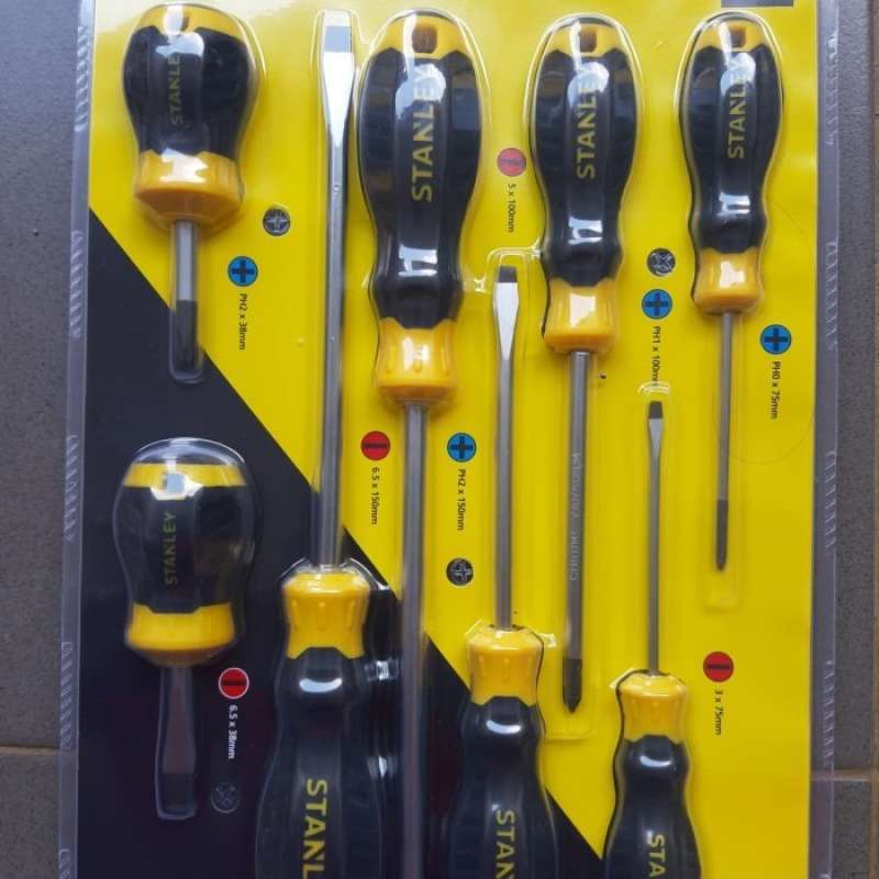 Promo Obeng Set 8pcs Stanley Cushion Grip Screwdriver Set Stmt66673 ...