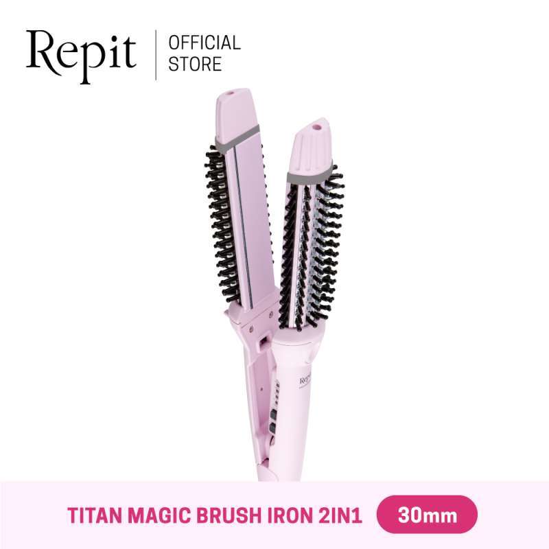 Promo Repit Catokan Sisir / Magic Brush Iron 2in1 Titan 30mm Diskon 25% ...