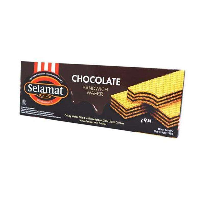 Jual Selamat wafer Chocolate Sandwich Wafer [Kotak/ 198 g] di Seller ...