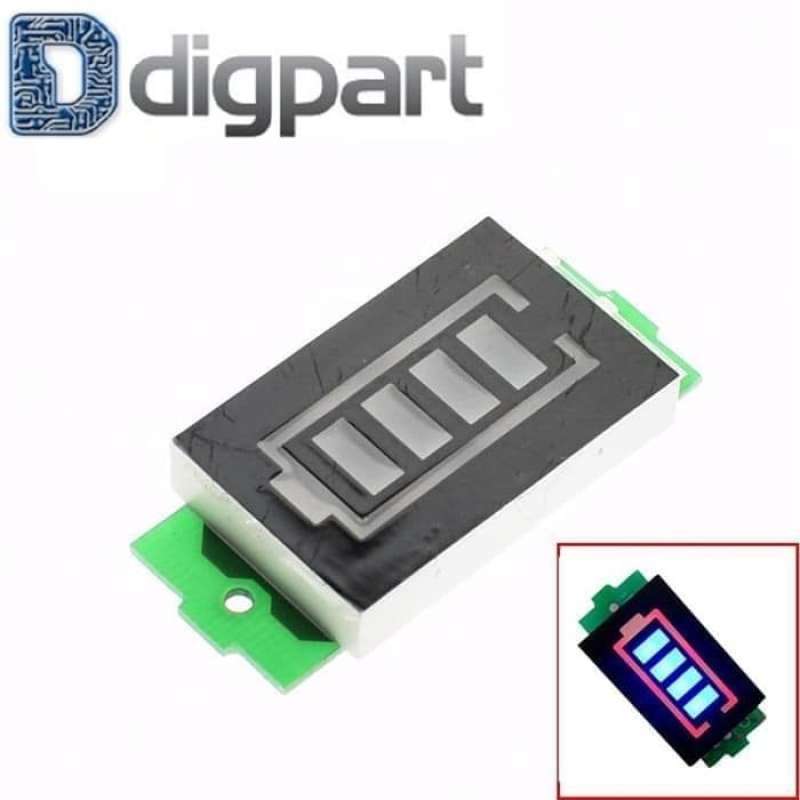 Jual Indikator Kapasitas Baterai Lithium 4.2V 1S 1 Seri Biru Power ...