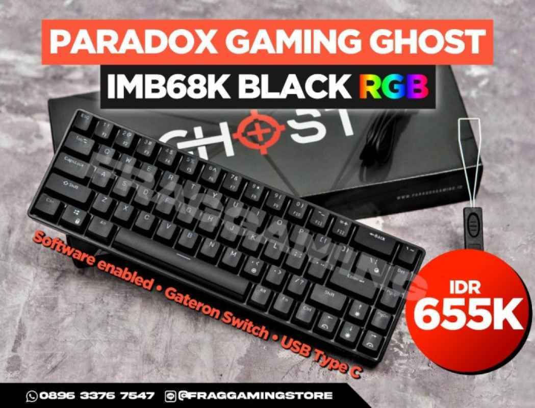 Jual Paradox Gaming GHOST IBM68K / IBM 68K Black Mechanical Keyboard di ...