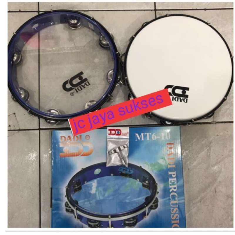 Jual TAMBORIN ORIGINAL 2 IN 1 KULIT 10 INCH 10 DOUBLE RIMG di Seller ...