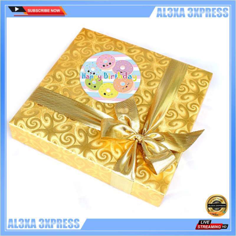 Promo Stiker Label Kemasan Bentuk Donat Matahari Pelangi Diskon 29% Di ...