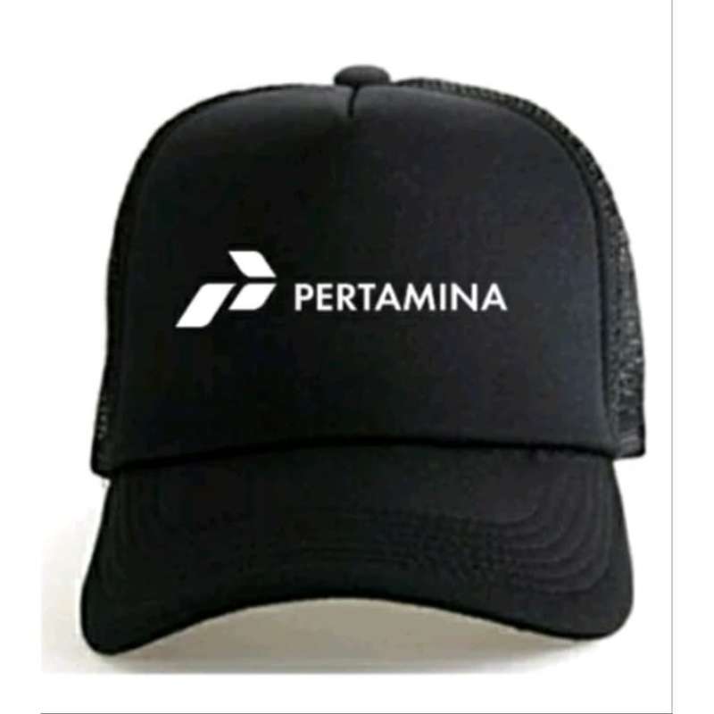Jual TOPi Trucker Jaring Hat Cap PERTAMiNA BUMN polos custom negara ...
