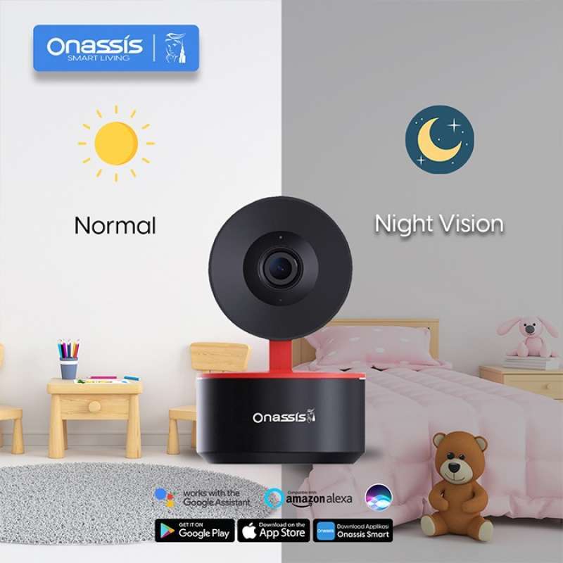 Promo Onassis Smart Indoor Camera 359 Ip Camera Cctv For Smart Home Pan ...
