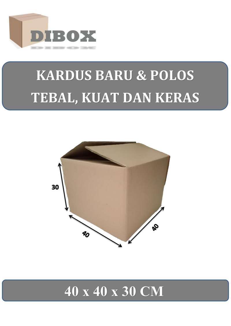 Jual Kardus / Box Karton Polos Uk 40 X 40 X 30 Cm Single Wall Di Seller ...