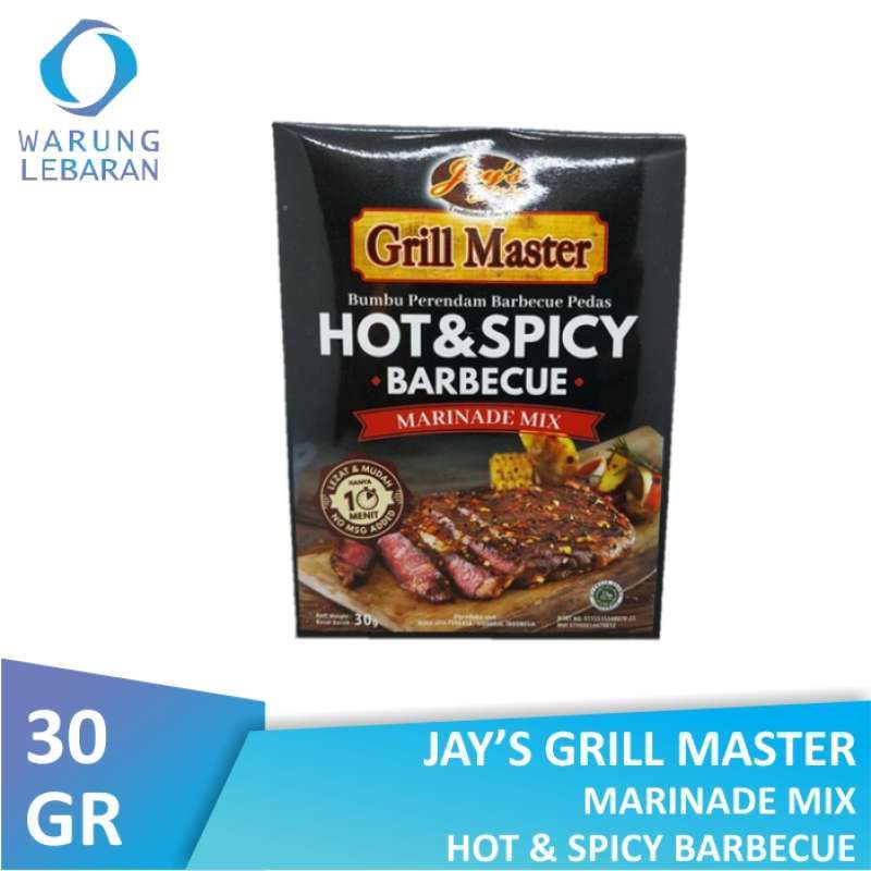 Jual Jay's Kitchen Grill Master Marinade Mix Hot & Spicy Barbecue 30 Gr ...