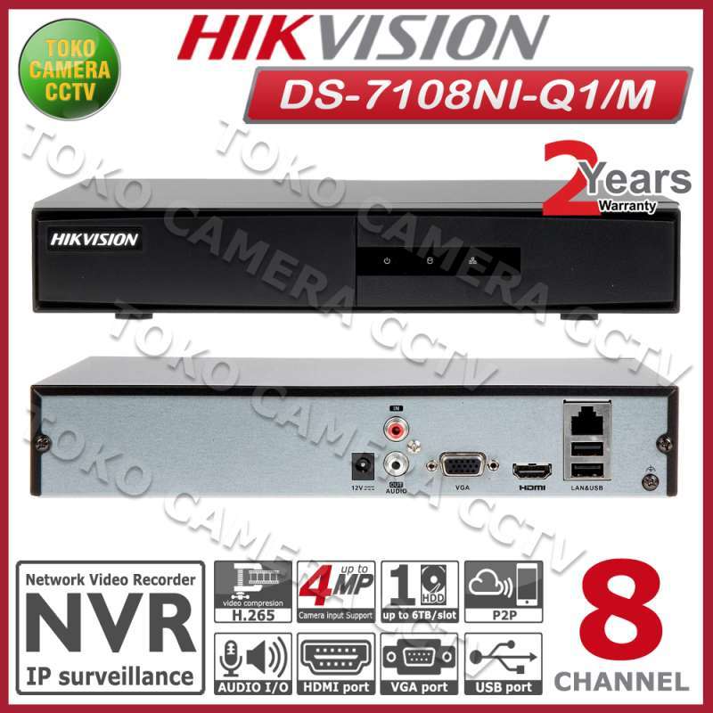 Jual NVR HIKVISION 8 CHANNEL DS-7108NI-Q1/M NVR 8CH HIKVISION di Seller ...