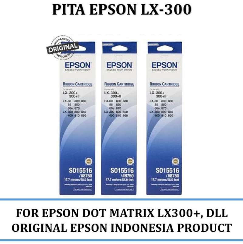 Promo Ribbon CATRIDGE Epson LX-300 Black PNP TINGGAL PASANG Original ...