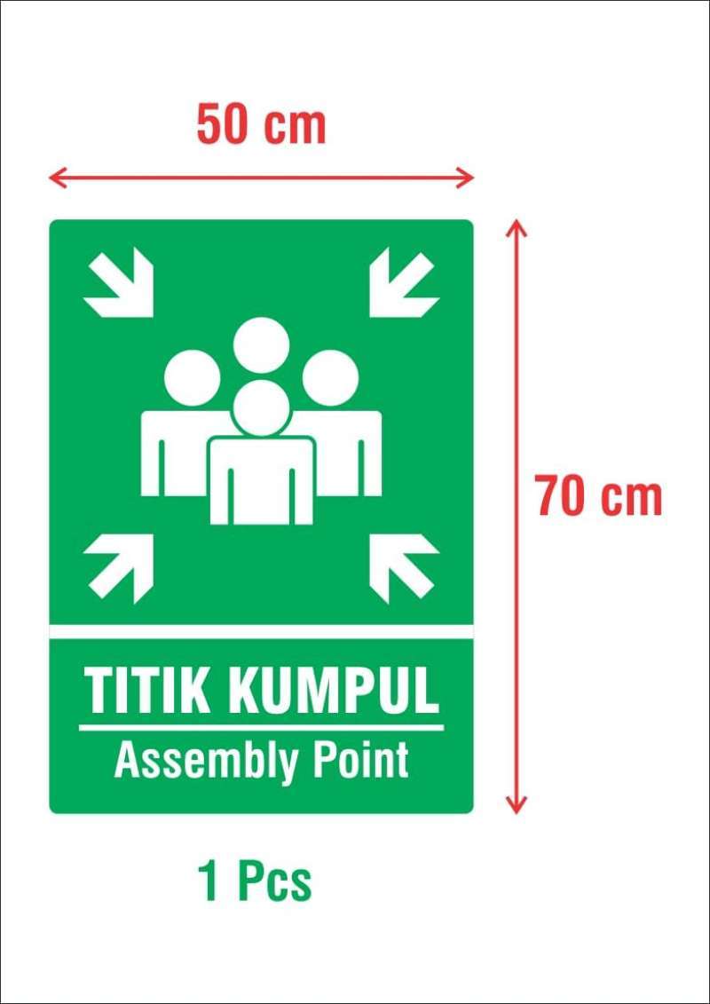 Jual Signage Jalur Evakuasi / Evacuation Route / Assembly Point / Rambu ...