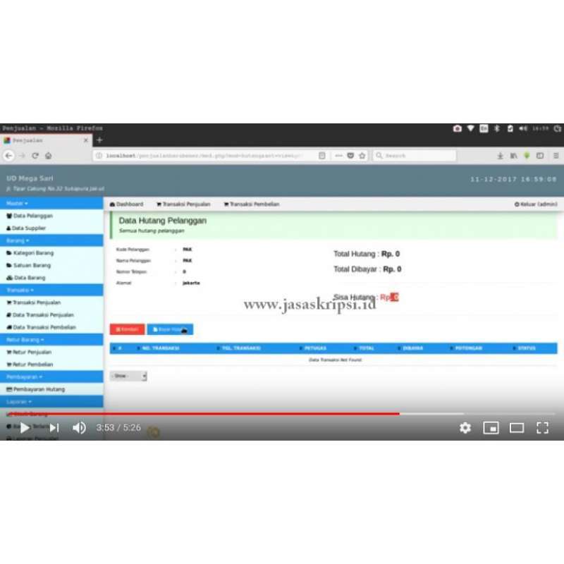 Jual Source Code Aplikasi Penjualan Kasir Menggunakan Php Dan Mysql Di Seller P-store Net ...