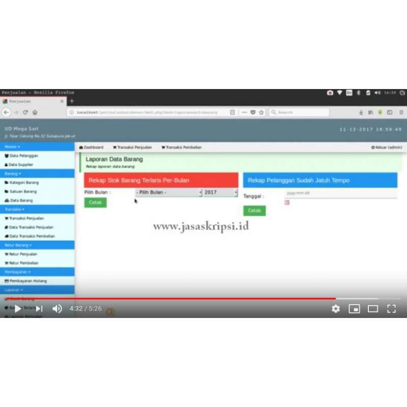 Jual Source Code Aplikasi Penjualan Kasir Menggunakan Php Dan Mysql Di Seller P-store Net ...