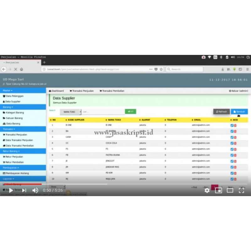 Jual Source Code Aplikasi Penjualan Kasir Menggunakan Php Dan Mysql Di Seller P-store Net ...
