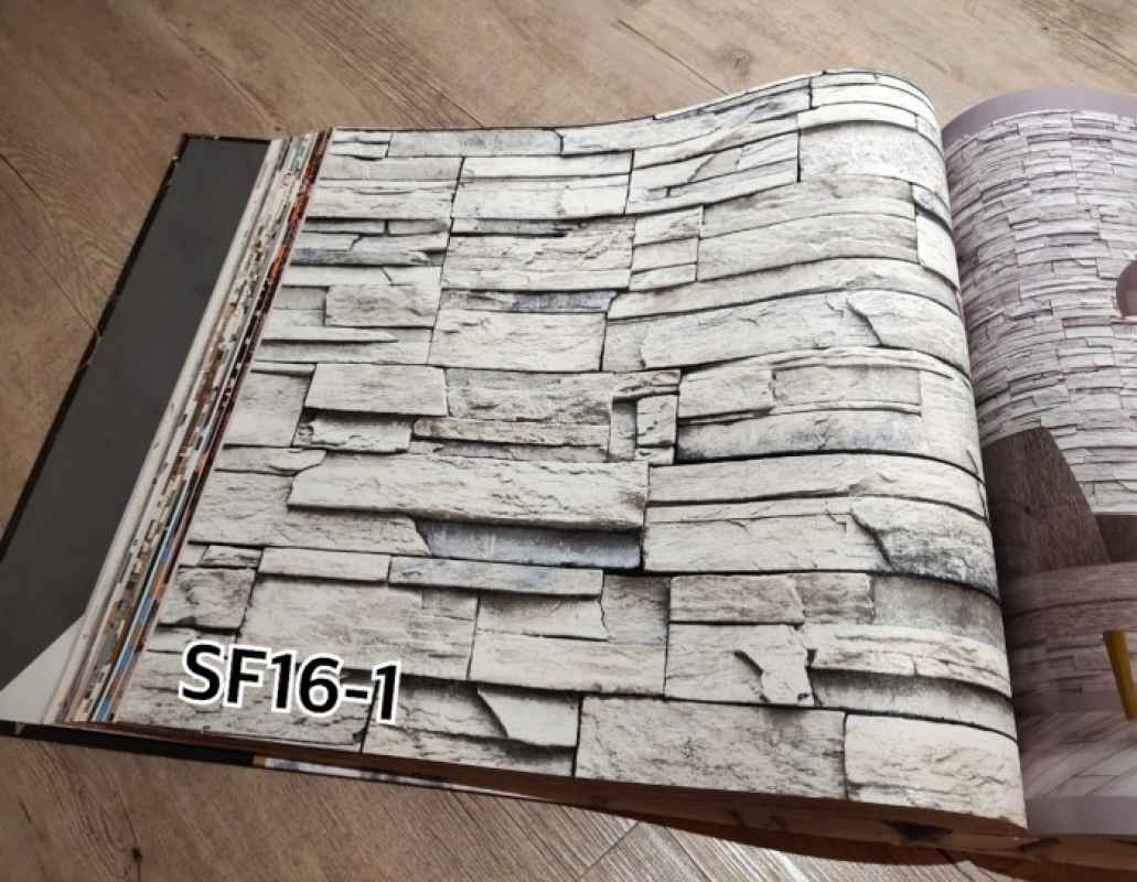Jual Wallpaper Dinding Batu Alam Abstrak 3D Visual Abu Coklat - SF16-5 ...