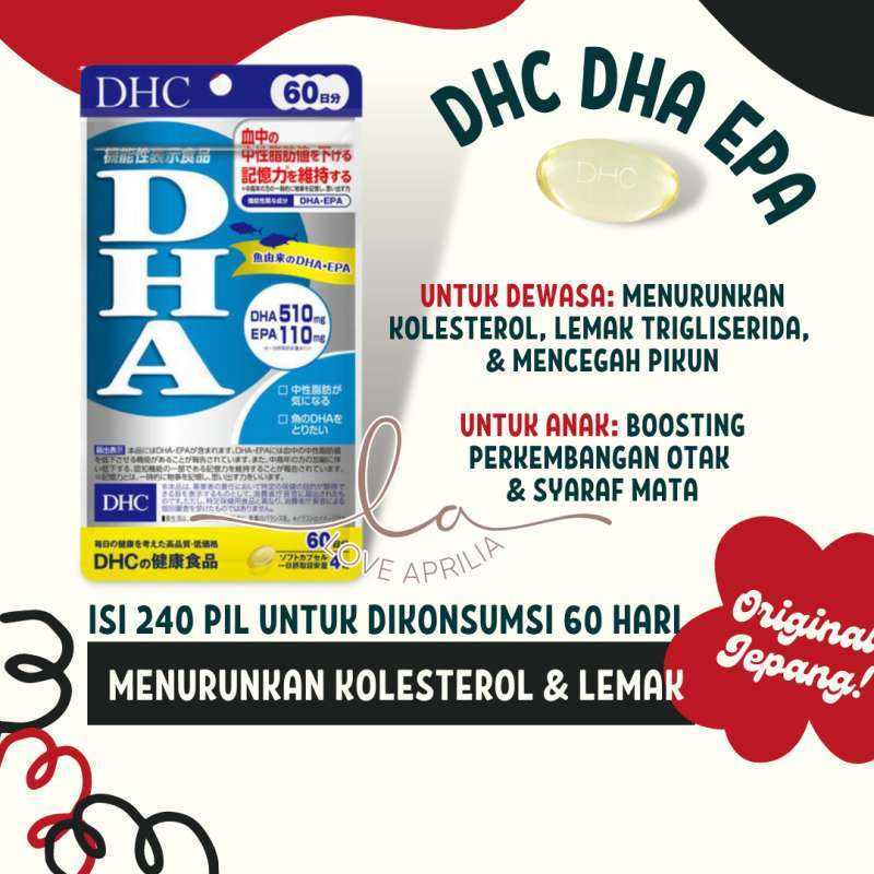 Jual DHC DHA EPA (60 Days) Original Jepang, Suplemen Kesehatan Untuk ...