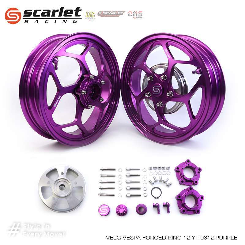 Jual Scarlet Racing - Velg Pelk Pelek Rim Aloy Vespa FORGED Ring 12 YT ...