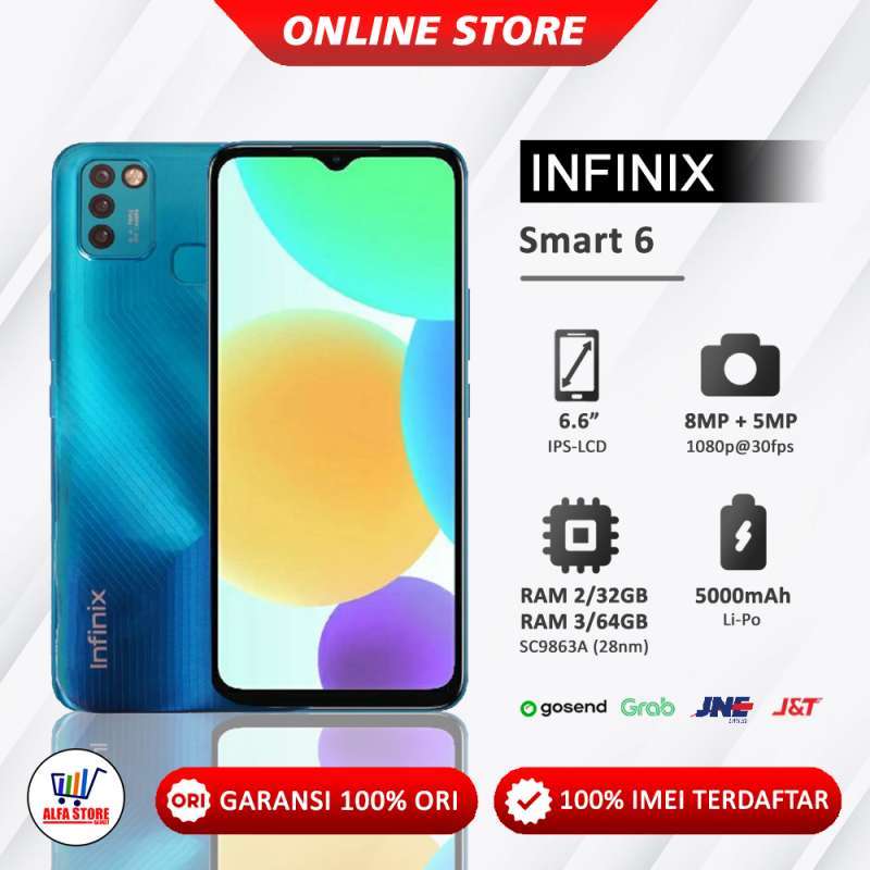 Jual Infinix Smart 6 3/64gb - Green Di Seller Alfastore - Alfastore ...